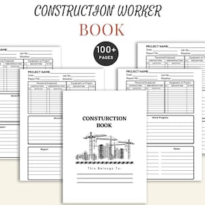 Construction Log Book, Construction Planner, Contractor Log Book, Site ...