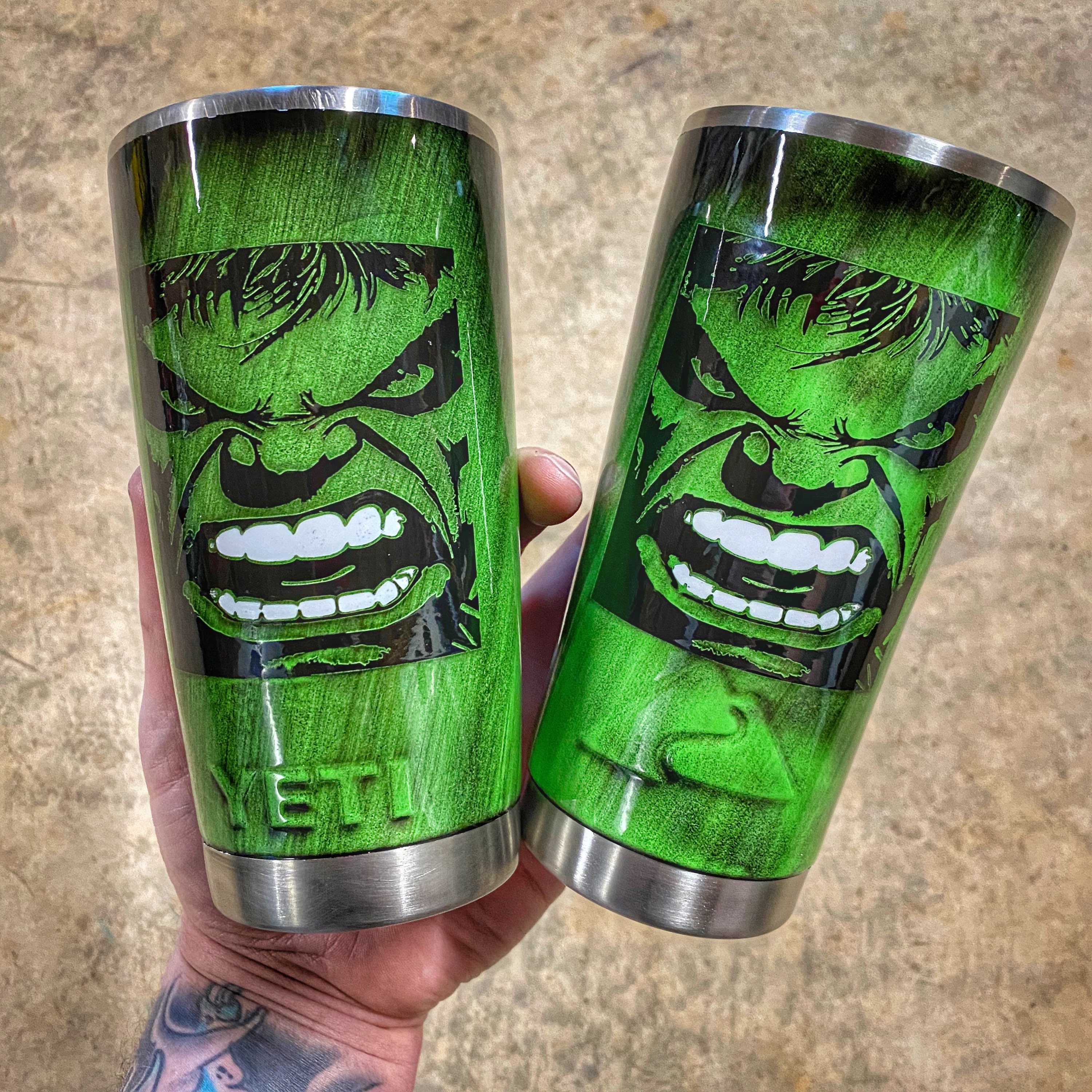 Incredible Hulk tumbler | Etsy