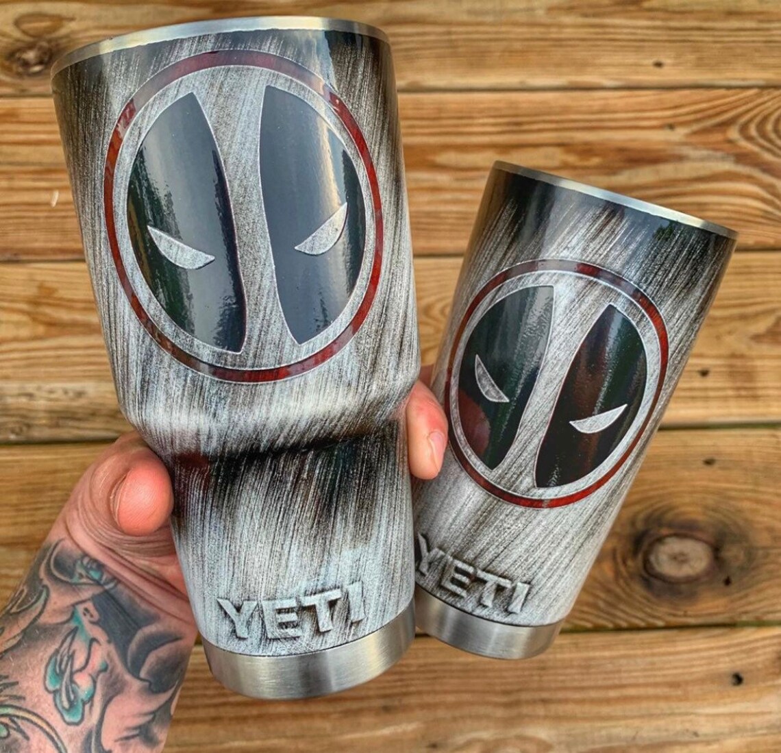 Distressed Deadpool Tumbler | Etsy
