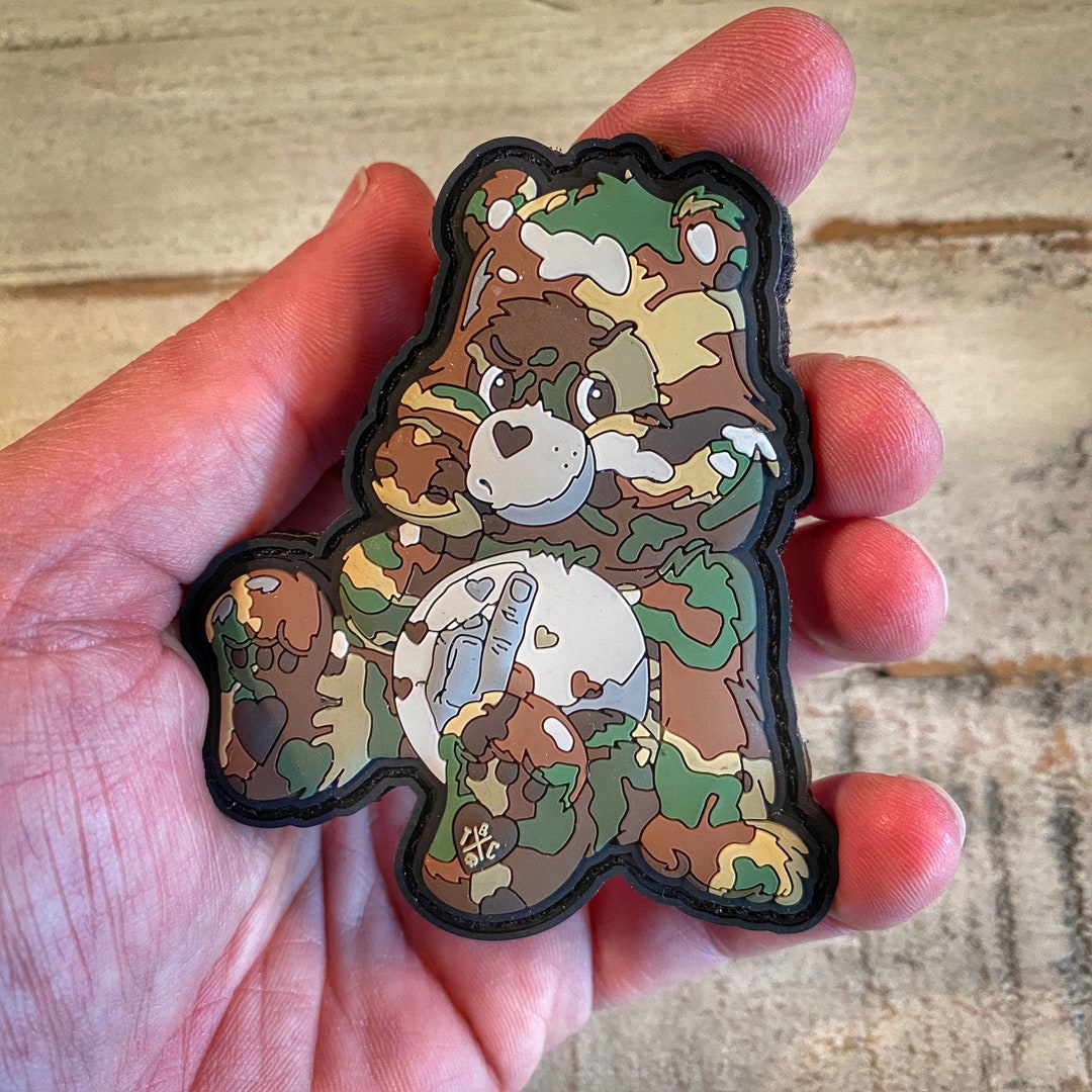 FU Grumpy Bear PVC Patch - Etsy