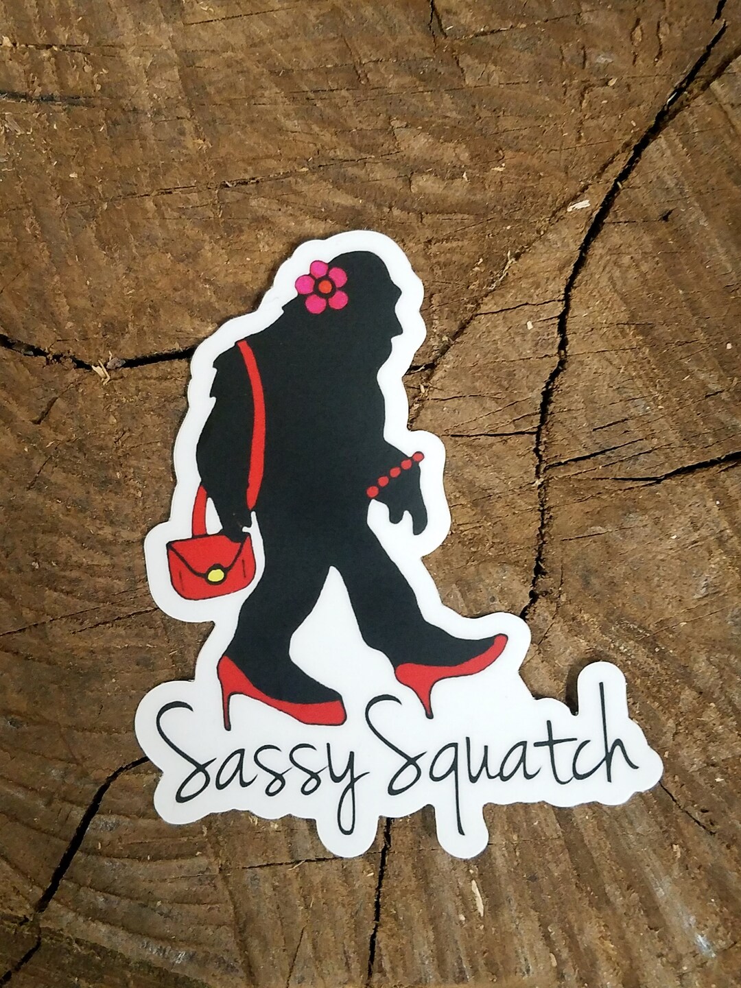 Sassy Squatch, Bigfoot Sasquatch Yeti Vinyl Sticker - Etsy