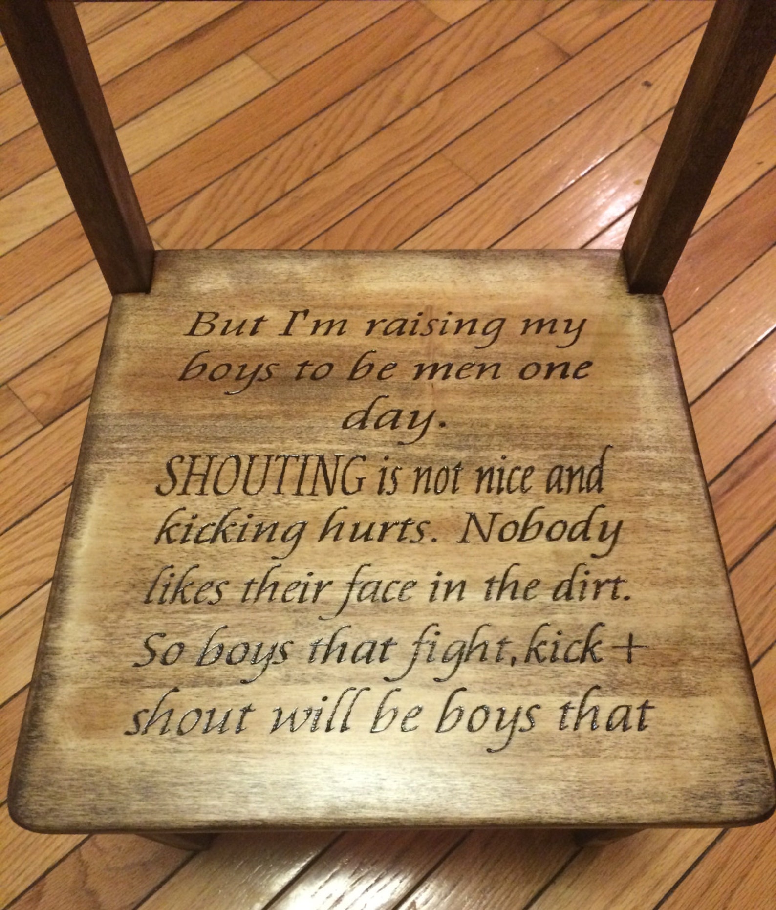 Boys Will Be Boys TIME OUT Chair Toddler Time Out Chair | Etsy