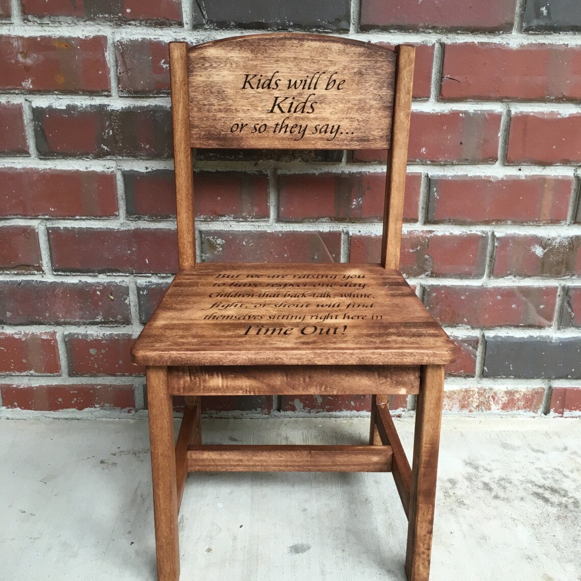 Toddler TIME OUT Chair Time Out Chair Personalized Wood | Etsy