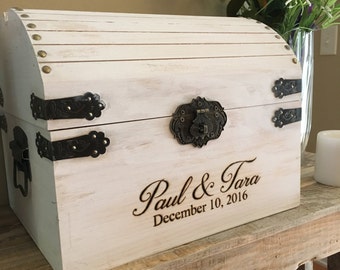 White Distressed Box | Etsy