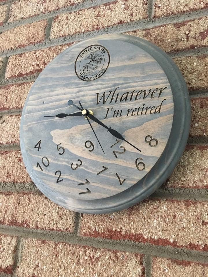 Gray Retirement Clock, Whatever I'm Retired, Humor Gift - Etsy