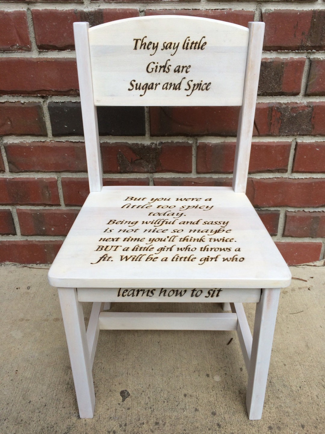 Girls TIME OUT Chair, Toddler, Time Out, Chair, Personalized, Wood ...