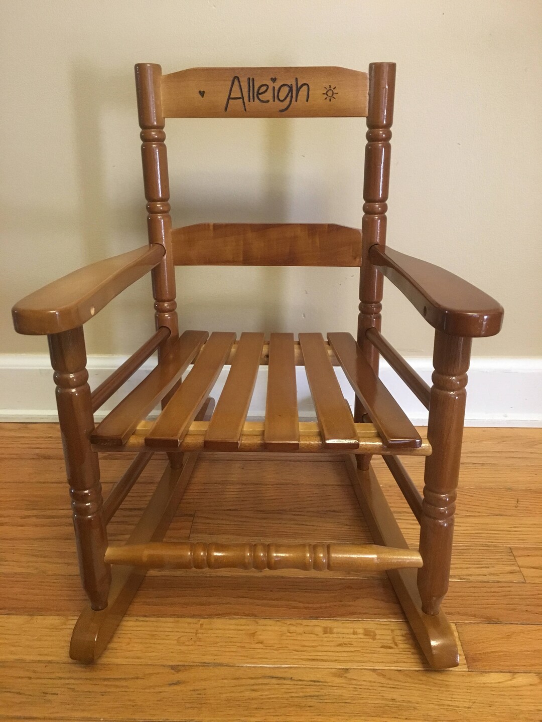 Wood Burned Childrens Rocker, Rocking Chair, Personalized - Etsy