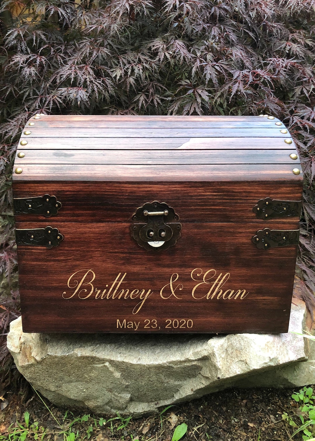 Red Mahogany Keepsake Chest - Etsy