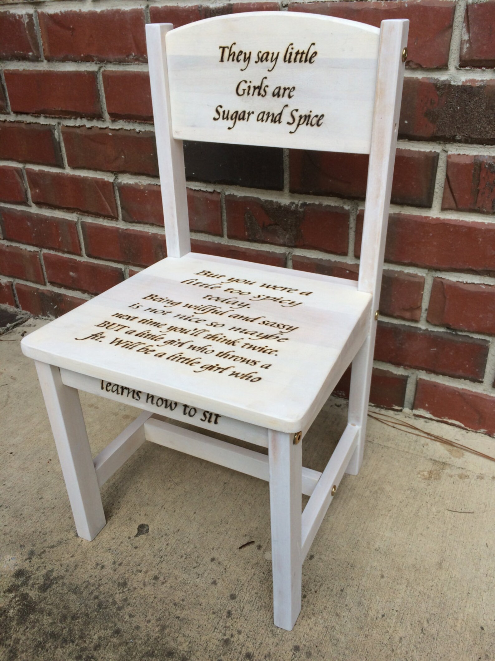 Girls TIME OUT Chair, Toddler, Time Out, Chair, Personalized, Wood ...
