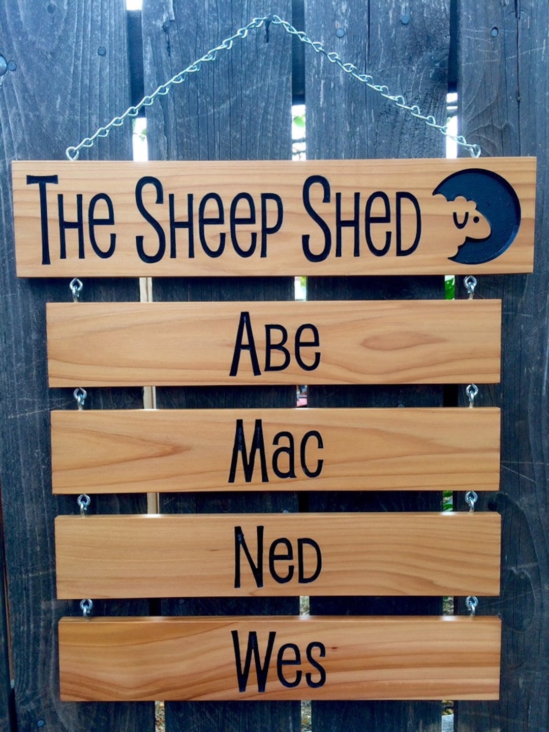 Custom Cedar Sheep Shed Sign: Carved Wood Farm Decor - Etsy