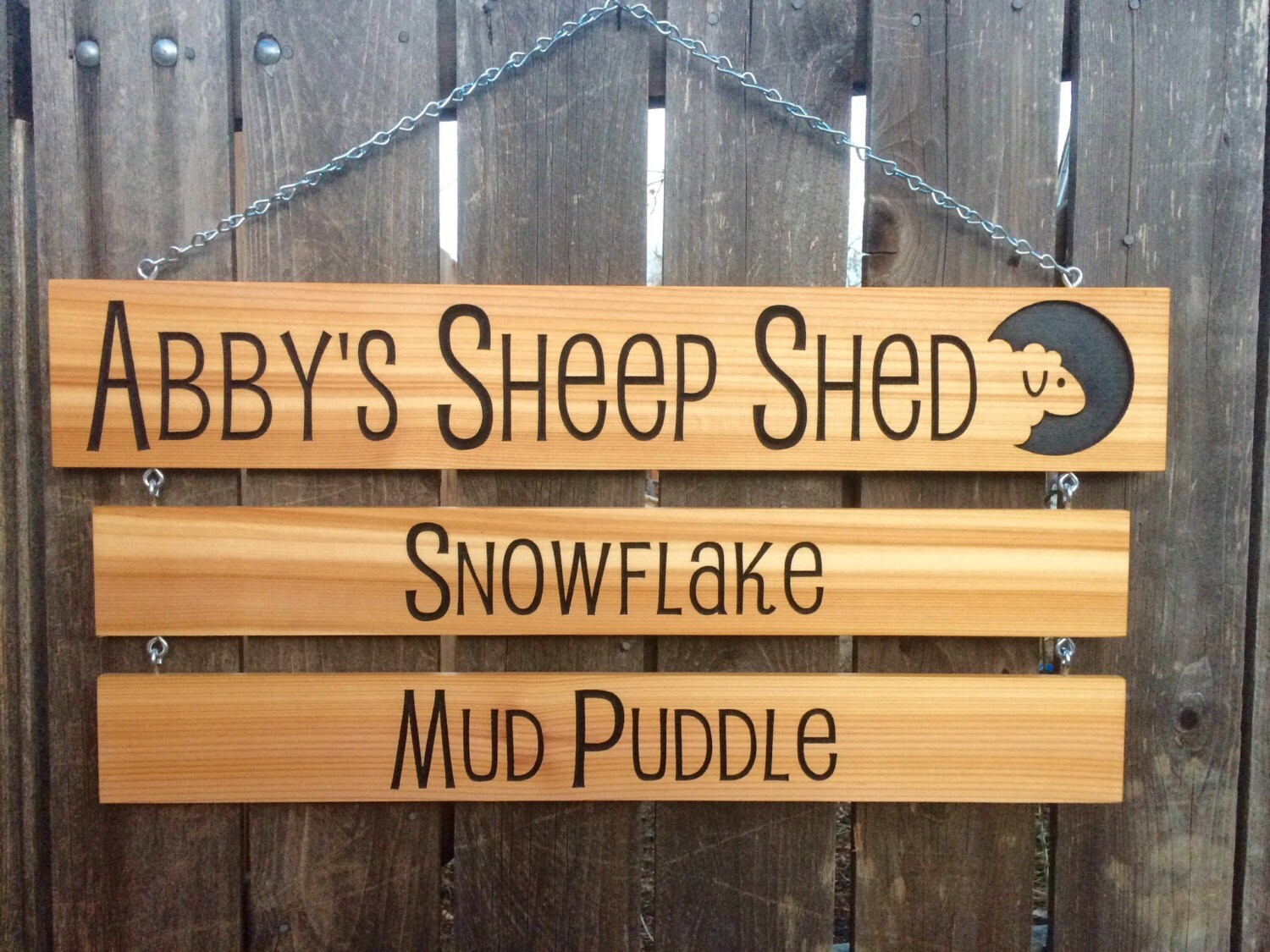 Large the Sheep Shed Hanging Name Sign // Drop Down Name Signs - Etsy UK