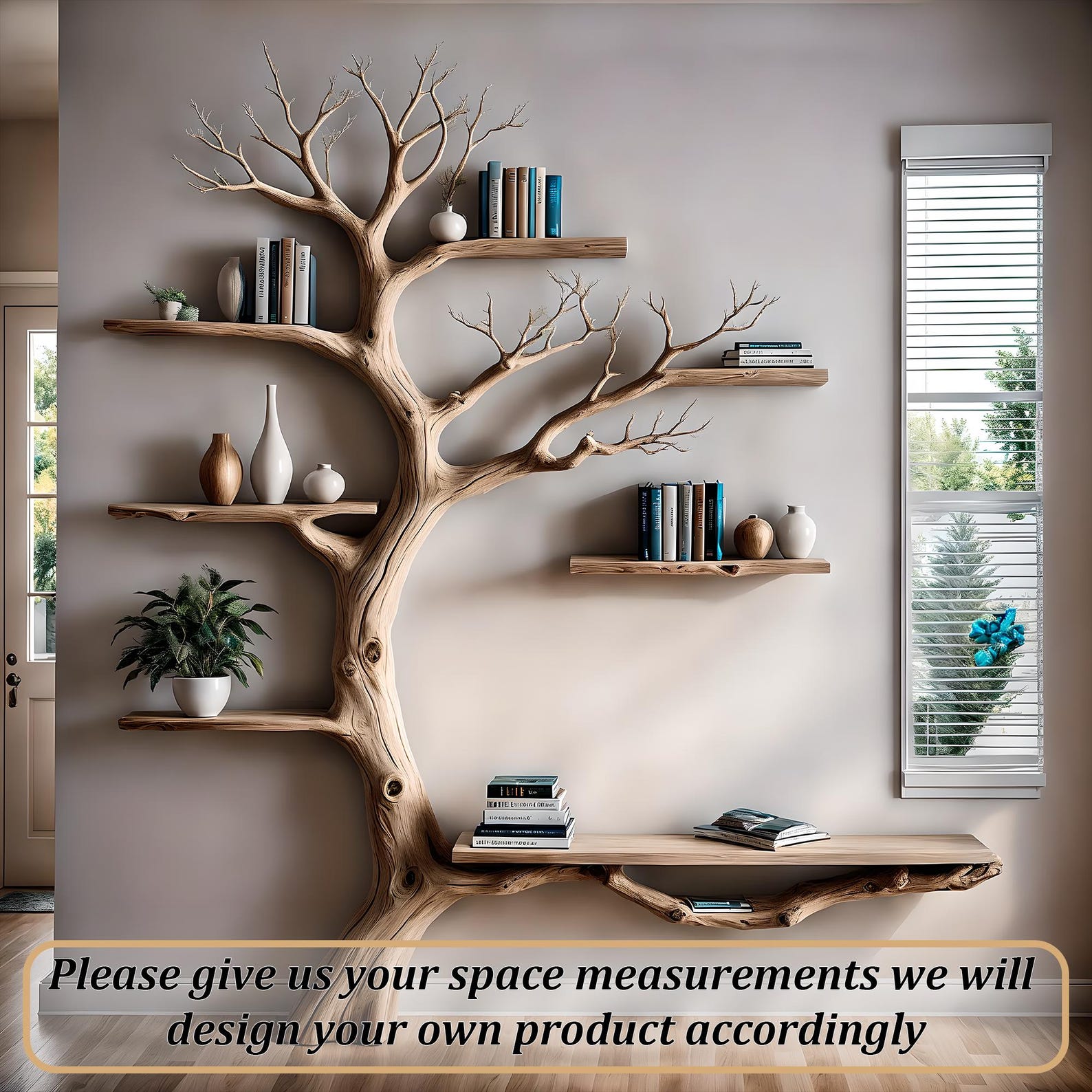 Solid Wood Bookshelf Solid Wood Bookshelf Wooden Wall-mounted Bookshelf ...