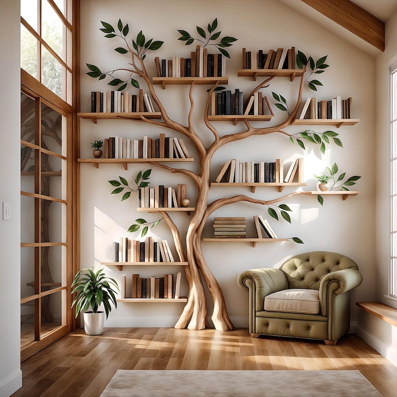 Tree Bookshelf - Etsy