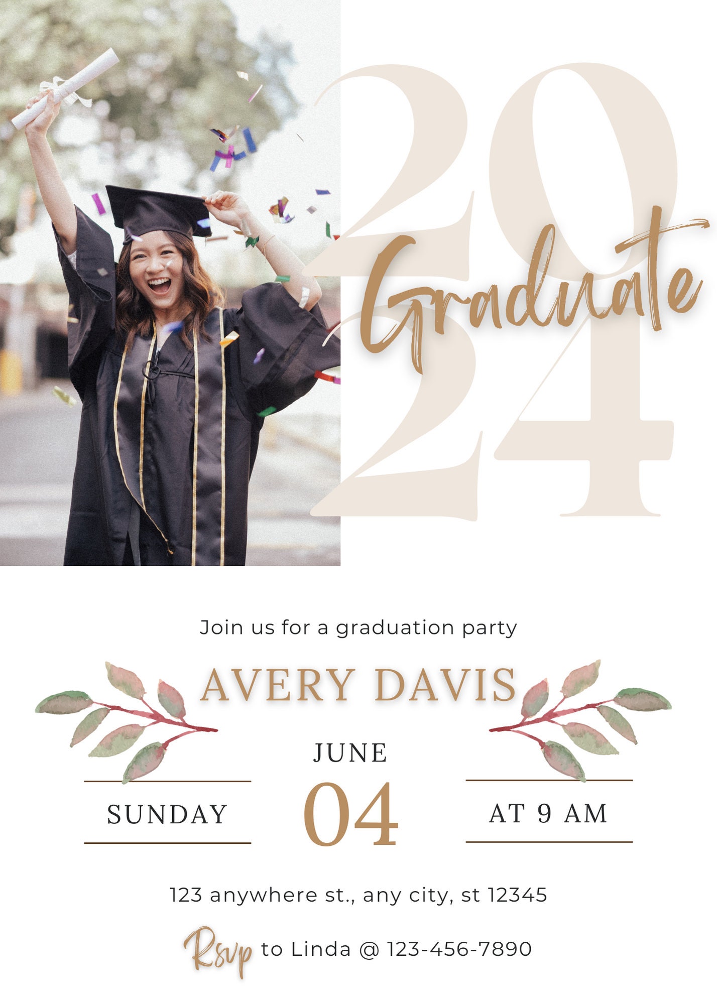 Graduation Party Invitation, Custom Picture Graduation Invitation ...
