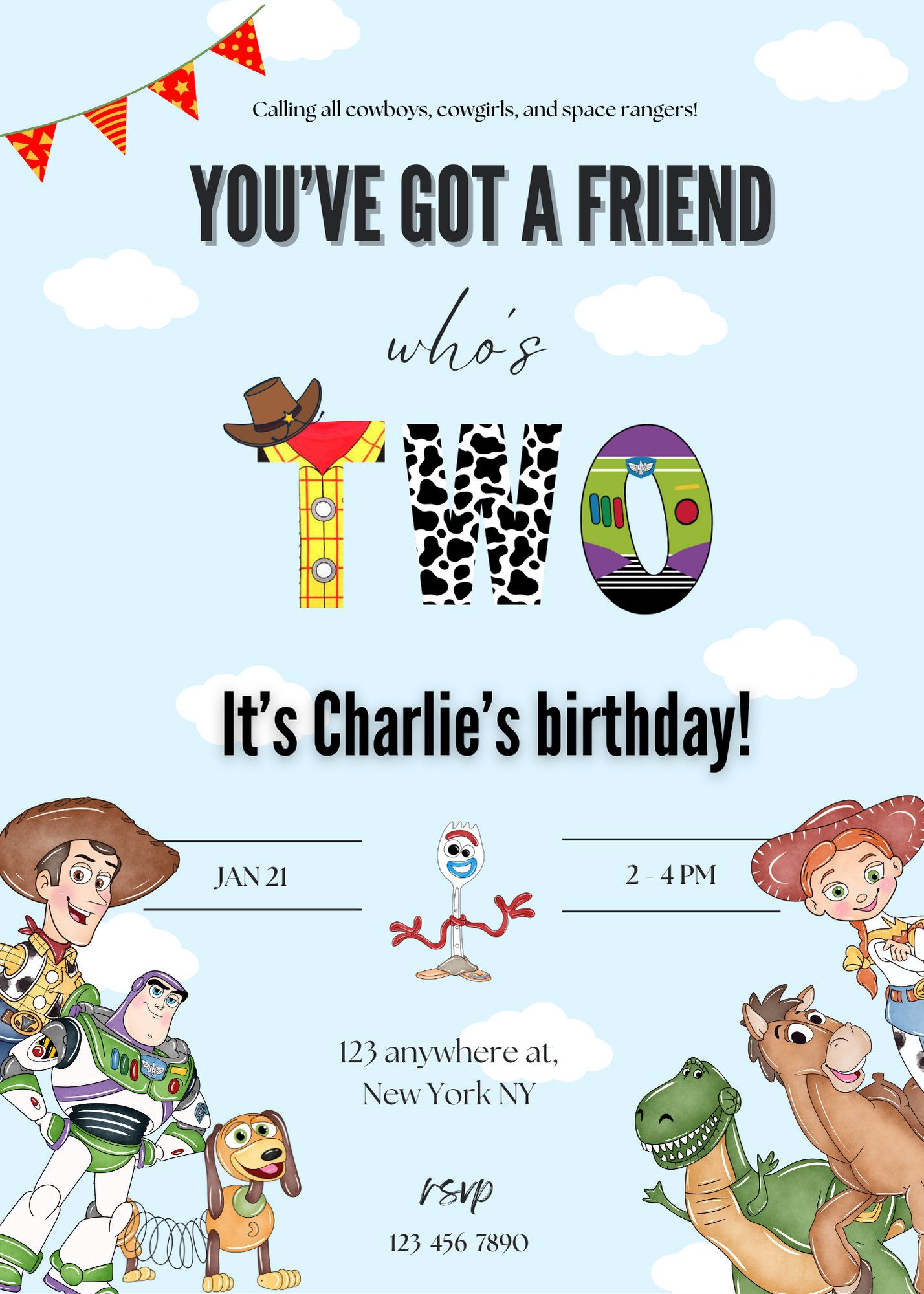 Toy Story SECOND Birthday Invitation Instant Download - Etsy