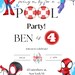 Spidey and Friends Pool Party Invitation, Personalized Invite ...