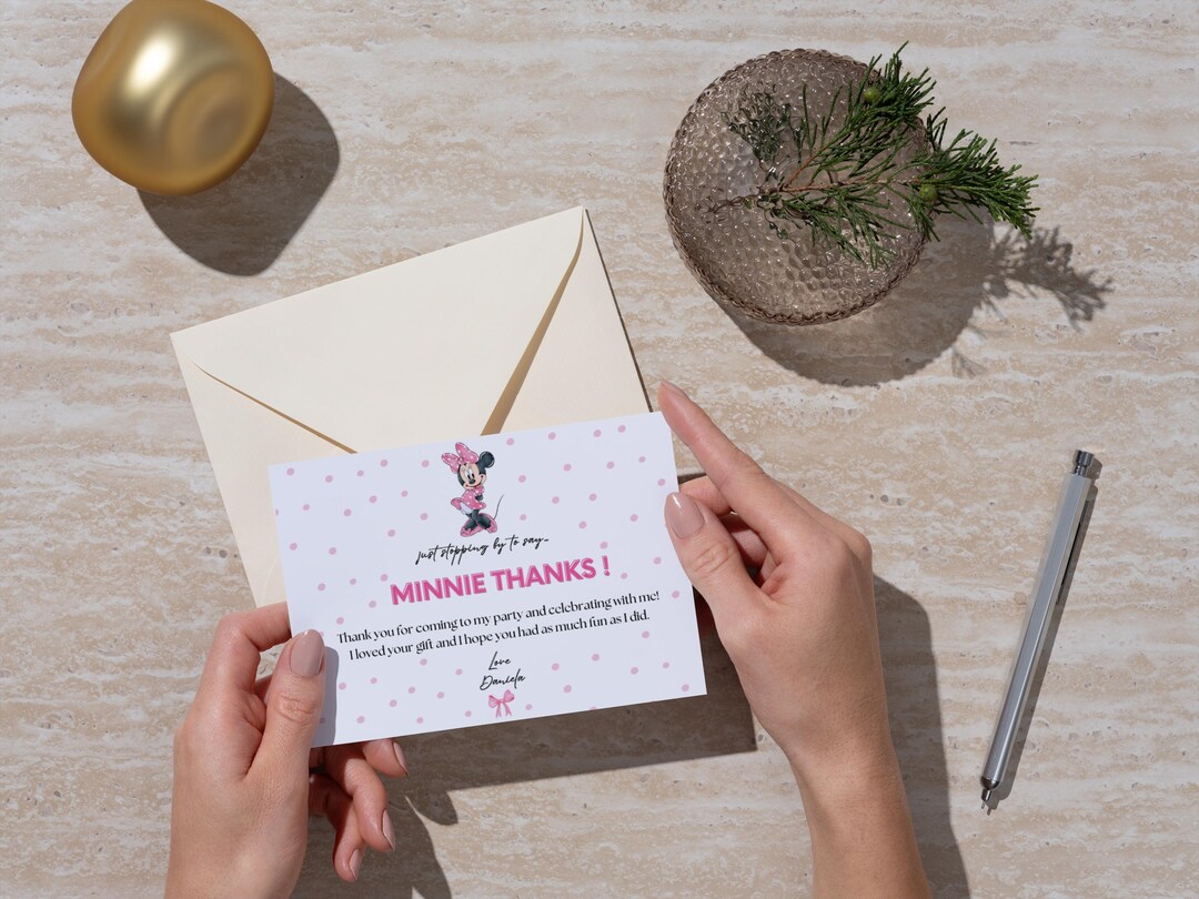 Minnie Mouse THANK YOU Instant Download Personalized Printable Editable ...