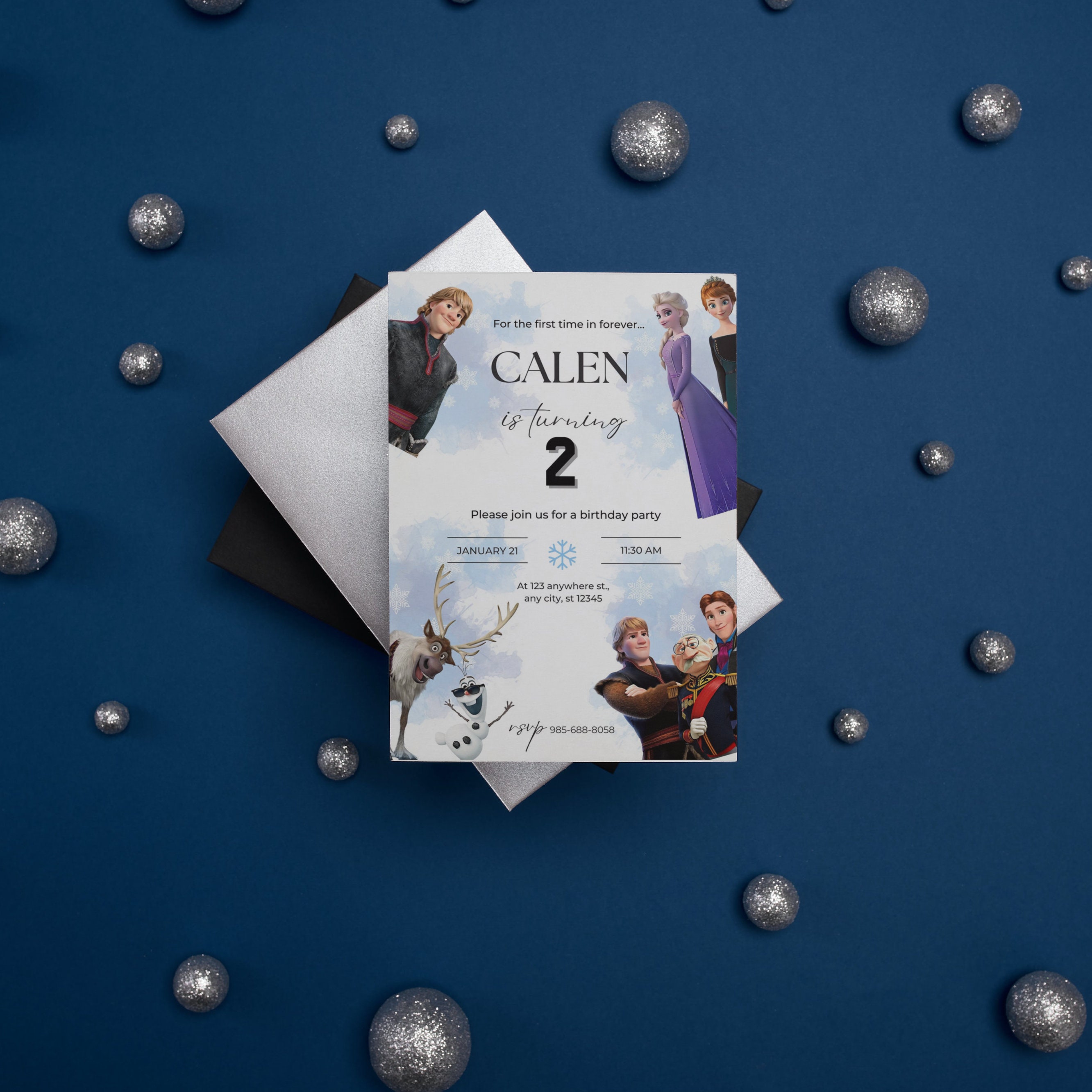 Editable Frozen Invitation, Frozen Birthday Invitation, Elsa, Ana ...