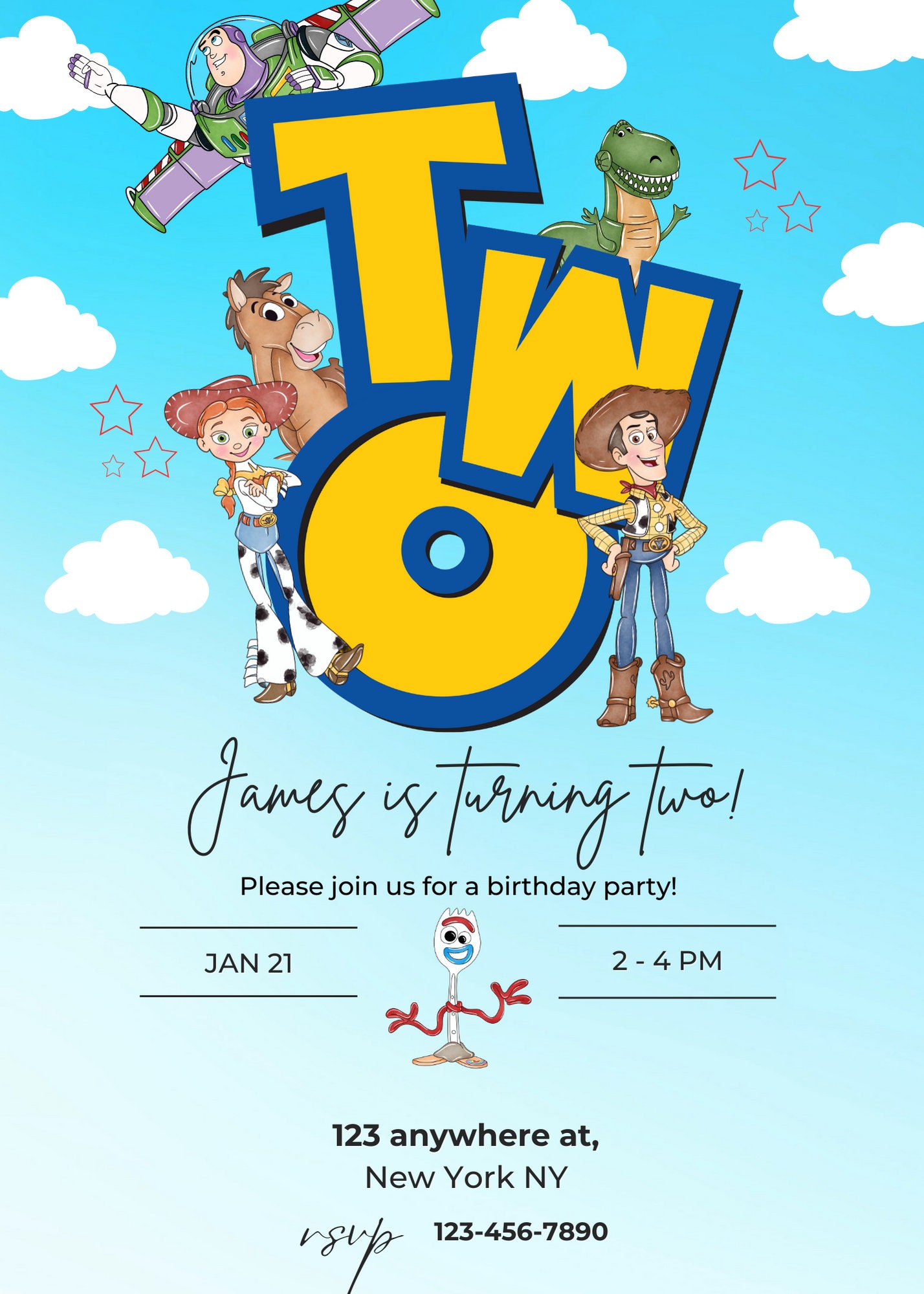 Toy Story Birthday Invitation Instant Download Personalized Printable ...