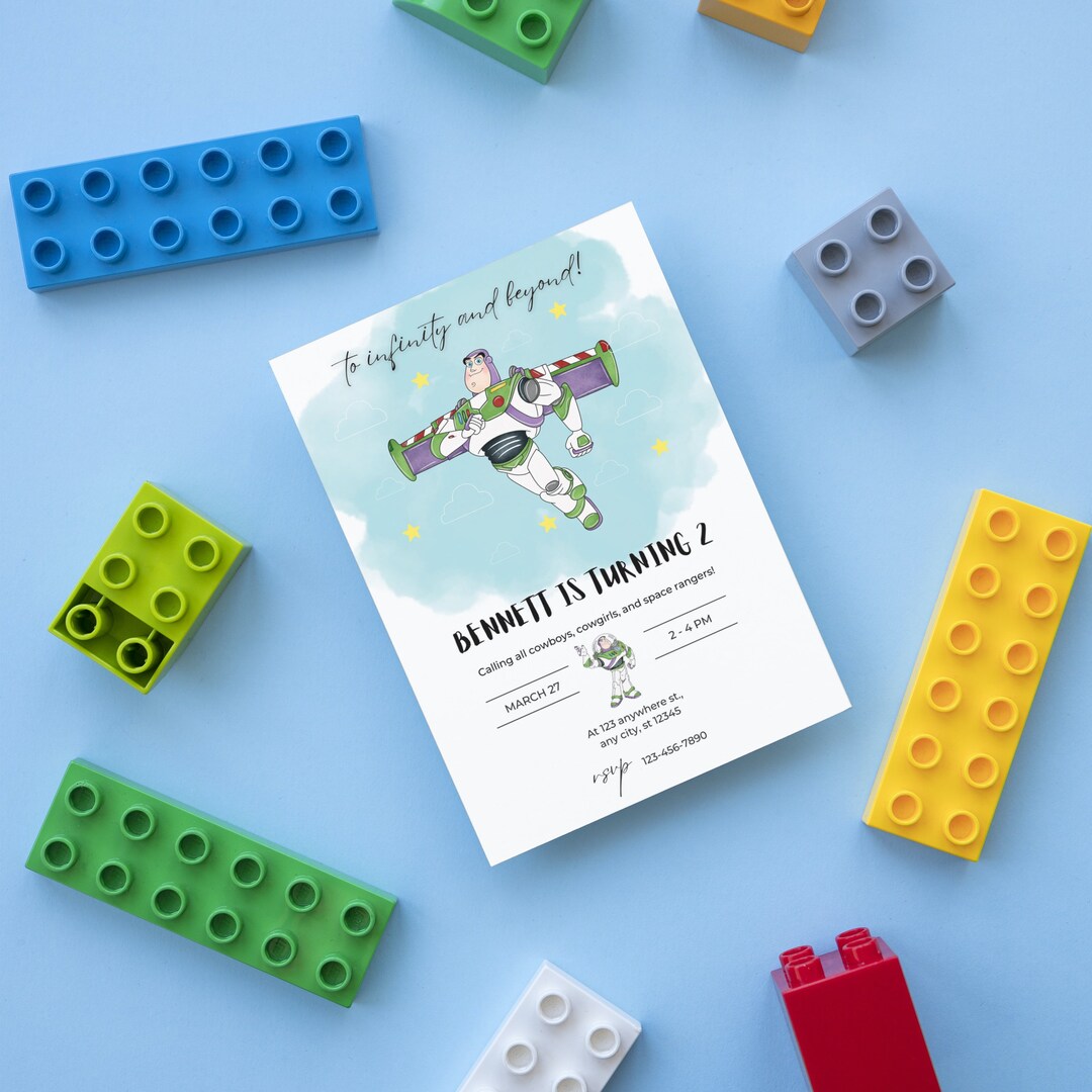 Buzz Personalized Digital Invitation, Buzz Lightyear Birthday ...
