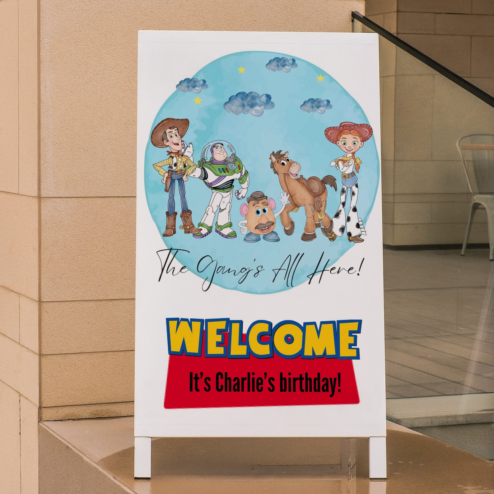 Toy Story Welcome Sign, Toy Story Birthday Party Digital Sign, Welcome ...