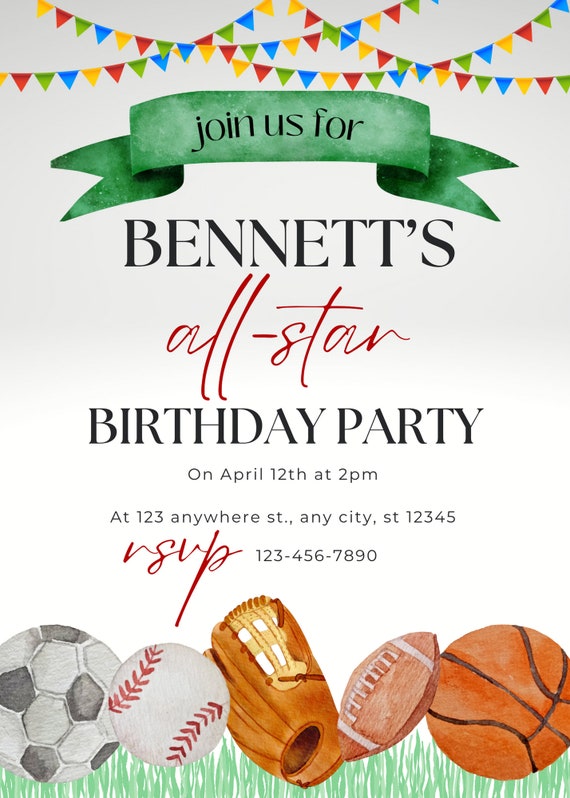 Editable Sports Invitation Cricket Invitations & Invitation Templates