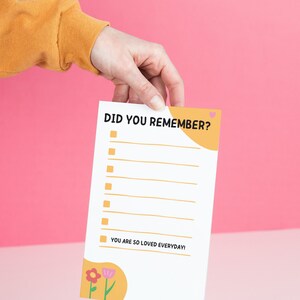 Editable Kids Remember List Template, Day Checklist, Printable Reminder ...