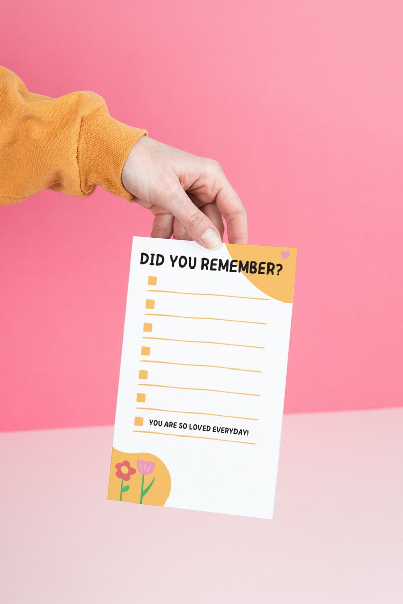 Editable Kids Remember List Template Day Checklist Printable - Etsy