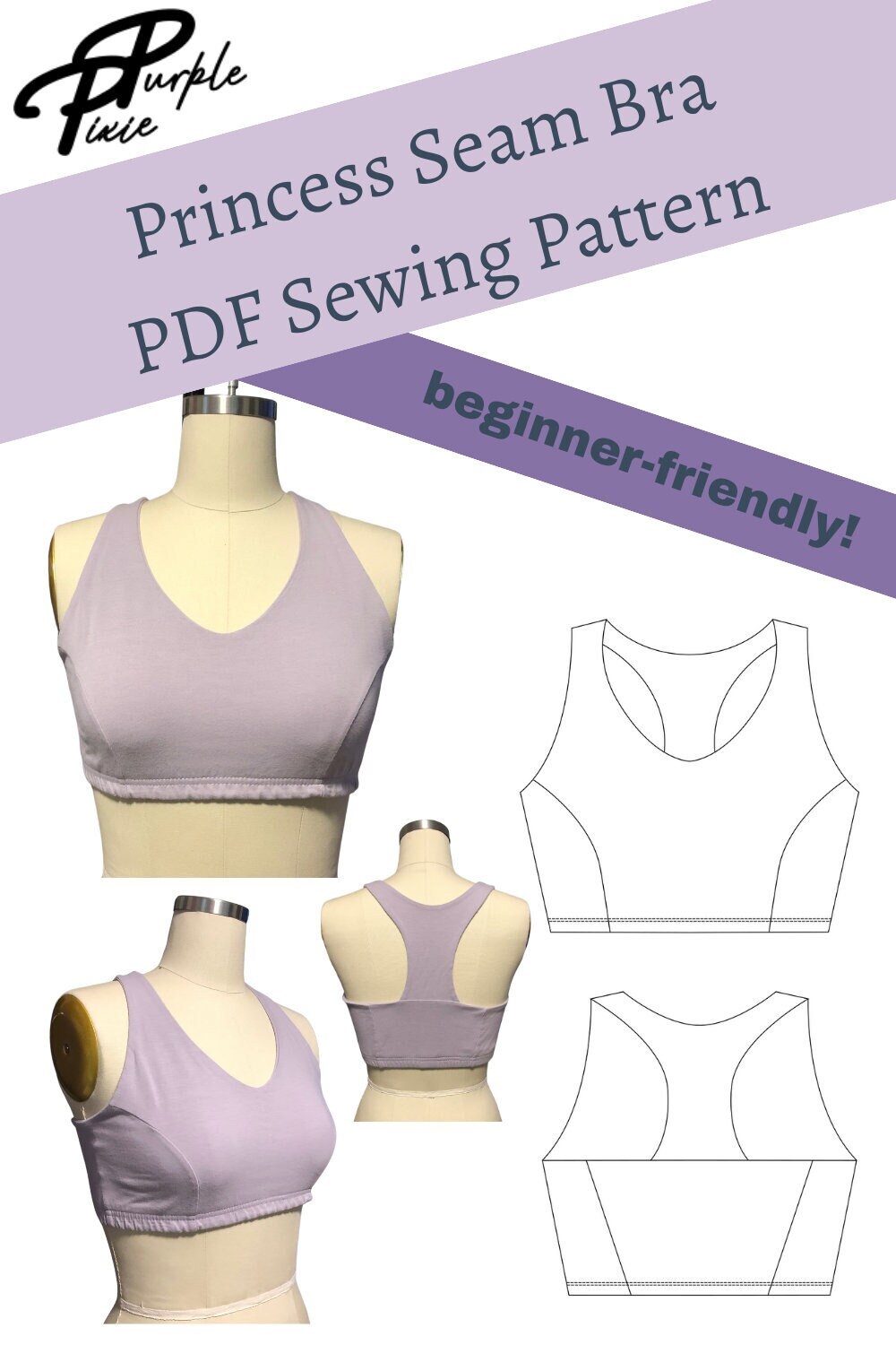 Princess Seam Bra PDF Sewing Pattern - Etsy