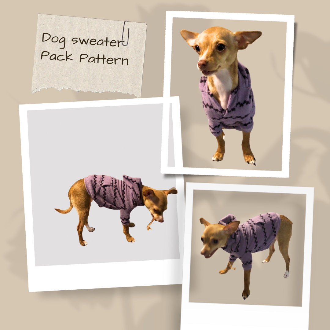 Dog Sweater Sewing Pattern PDF | Pet Clothing Pattern | Sizes XS to XL ...
