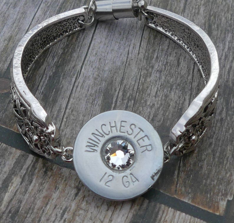 Shotgun 12 Gauge Winchester Bracelet With Swarovski Crystal - Etsy
