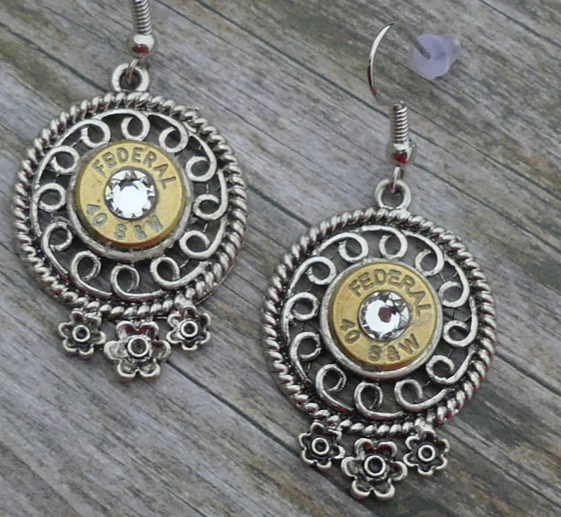 40 Caliber Round Bullet Shell Casing Earrings - Etsy
