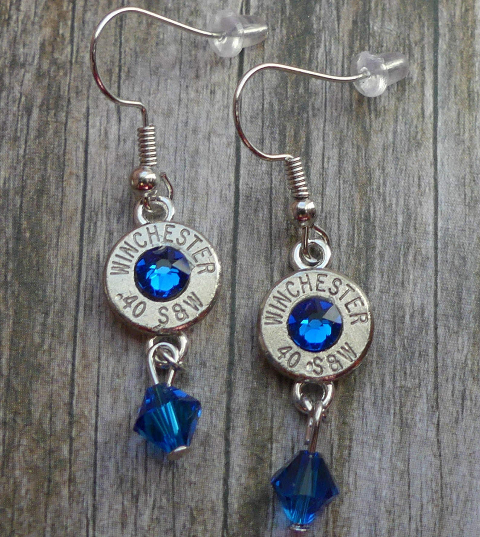 Bullet Shell Casing Dangle Earrings With Swarovski Crystals - Etsy