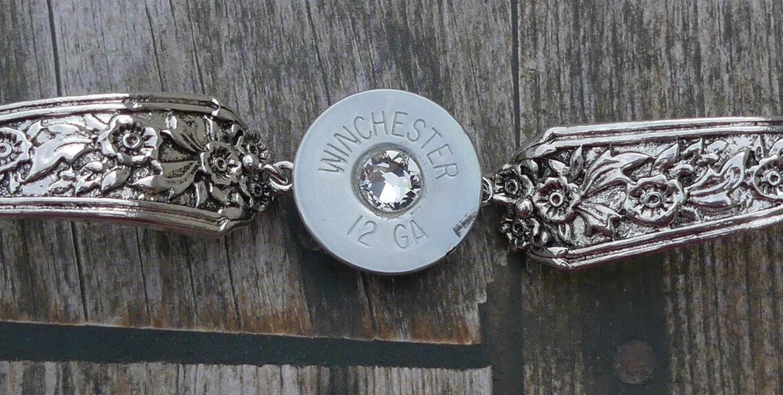 Shotgun 12 Gauge Winchester Bracelet With Swarovski Crystal - Etsy