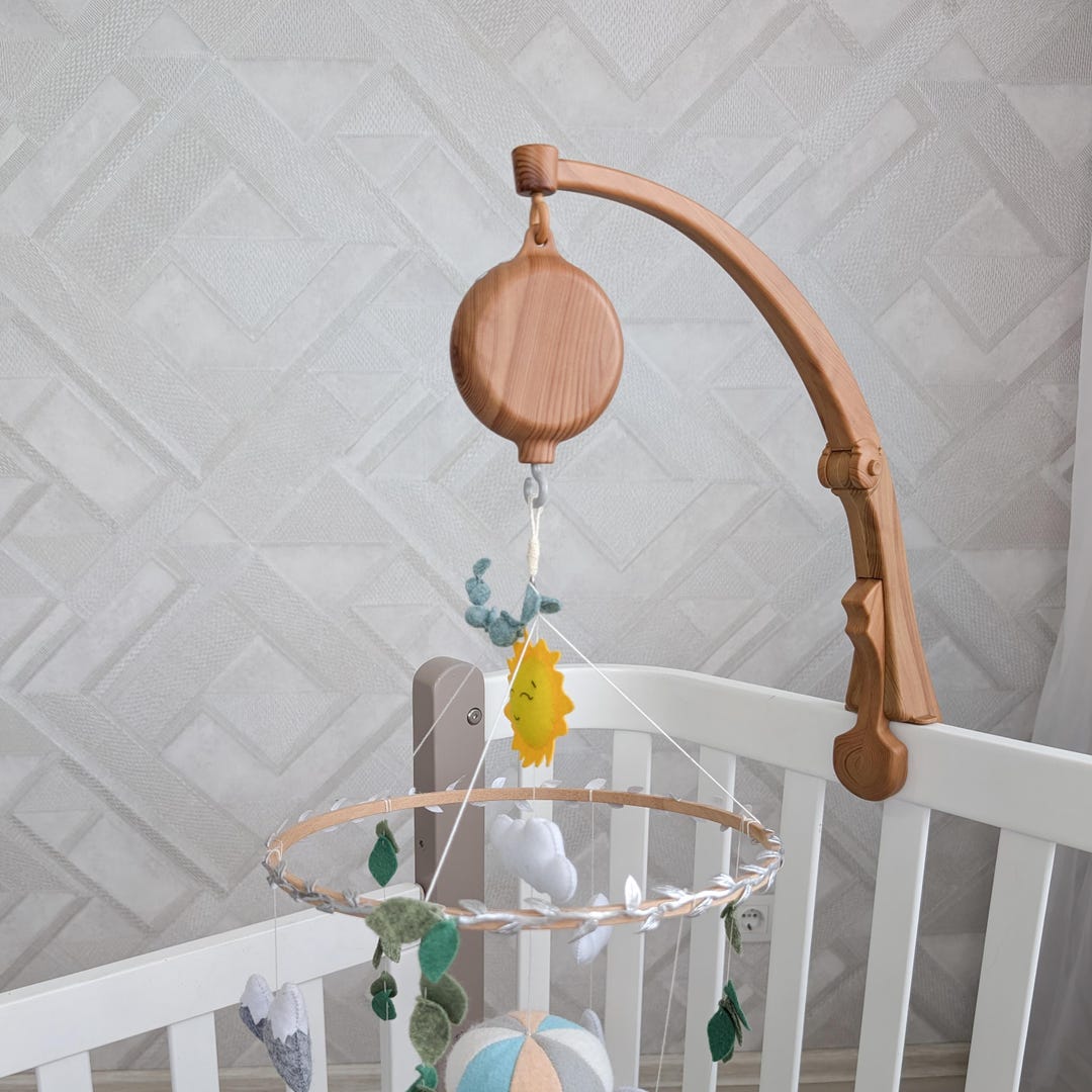 Crib Mobile Arm With Music Box: Nursery Mobile Holder (35 Melodies) - Etsy