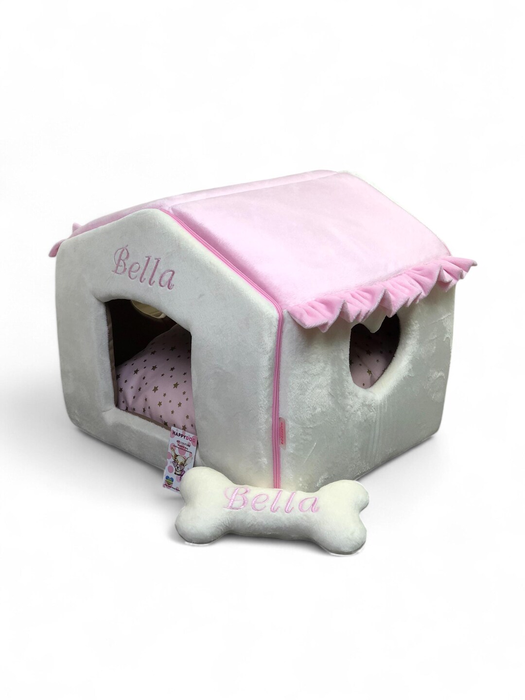 Pink Minky Fur Dog House: Luxury Soft-sided Pet Bed - Etsy