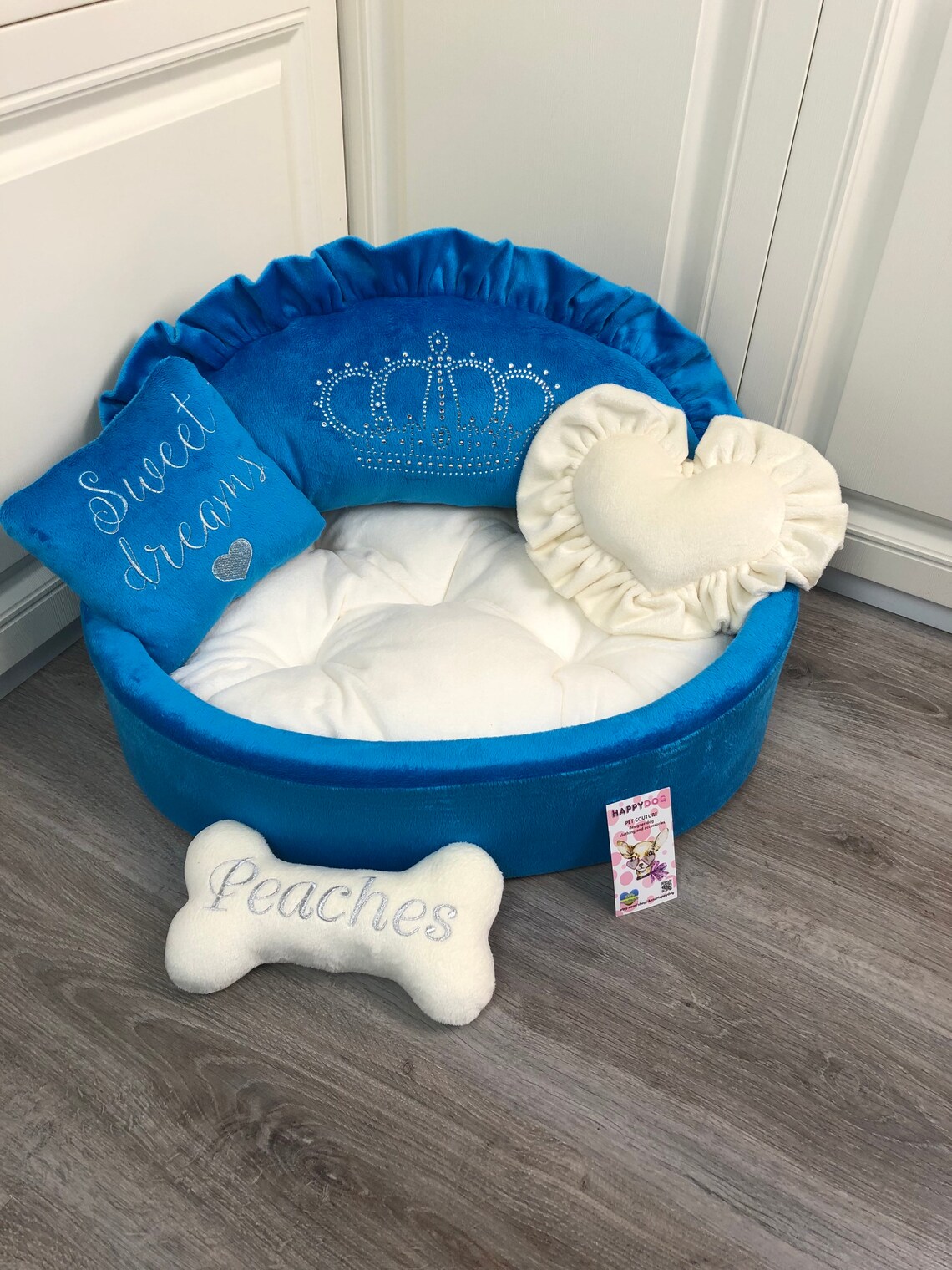 Blue and Cream Designer Dog Bed Prince Dog Bed Princess Go Bed - Etsy