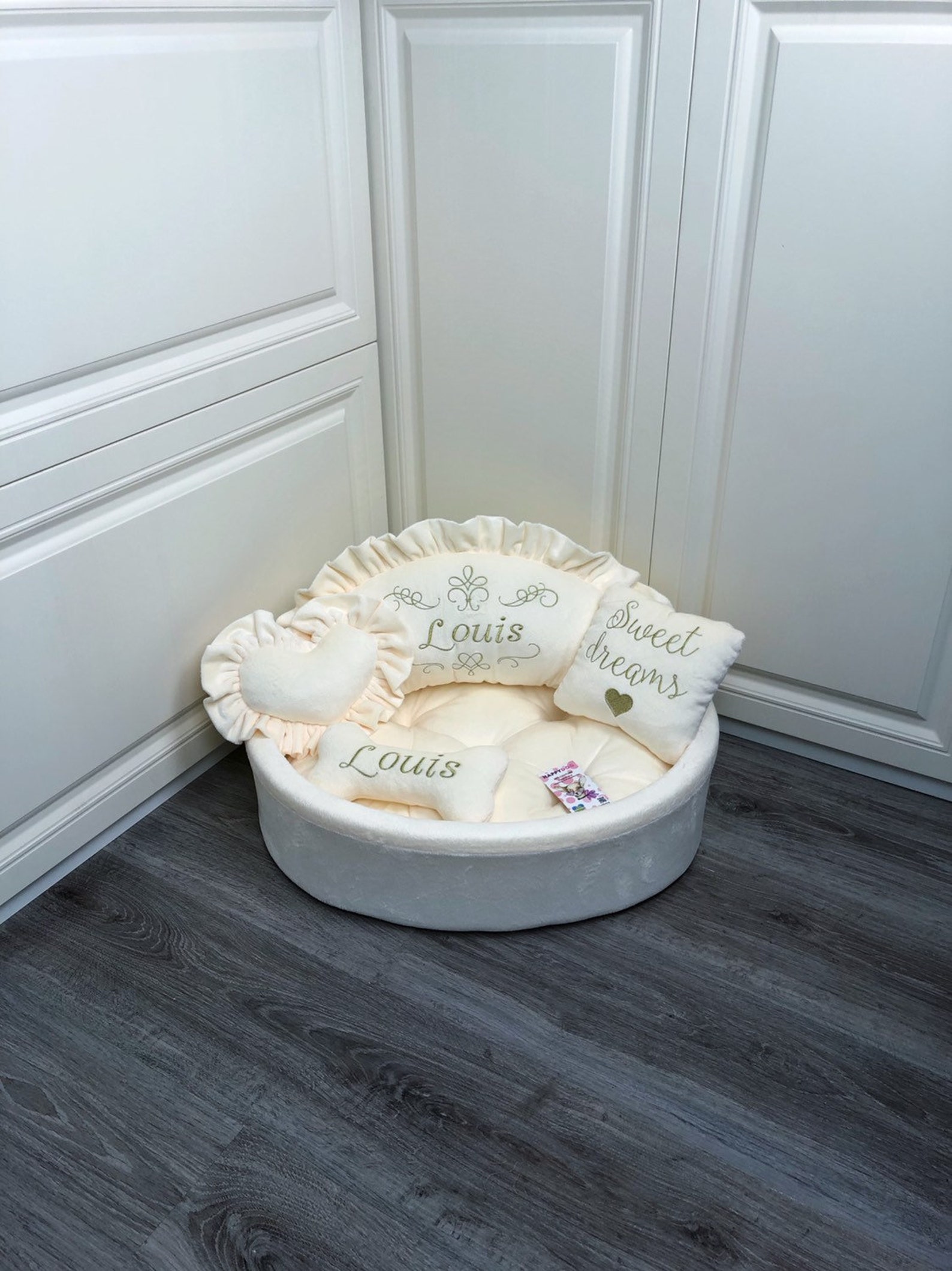 Cream and Gold Designer Dog Bed Prince Dog Bed Princess Bed | Etsy