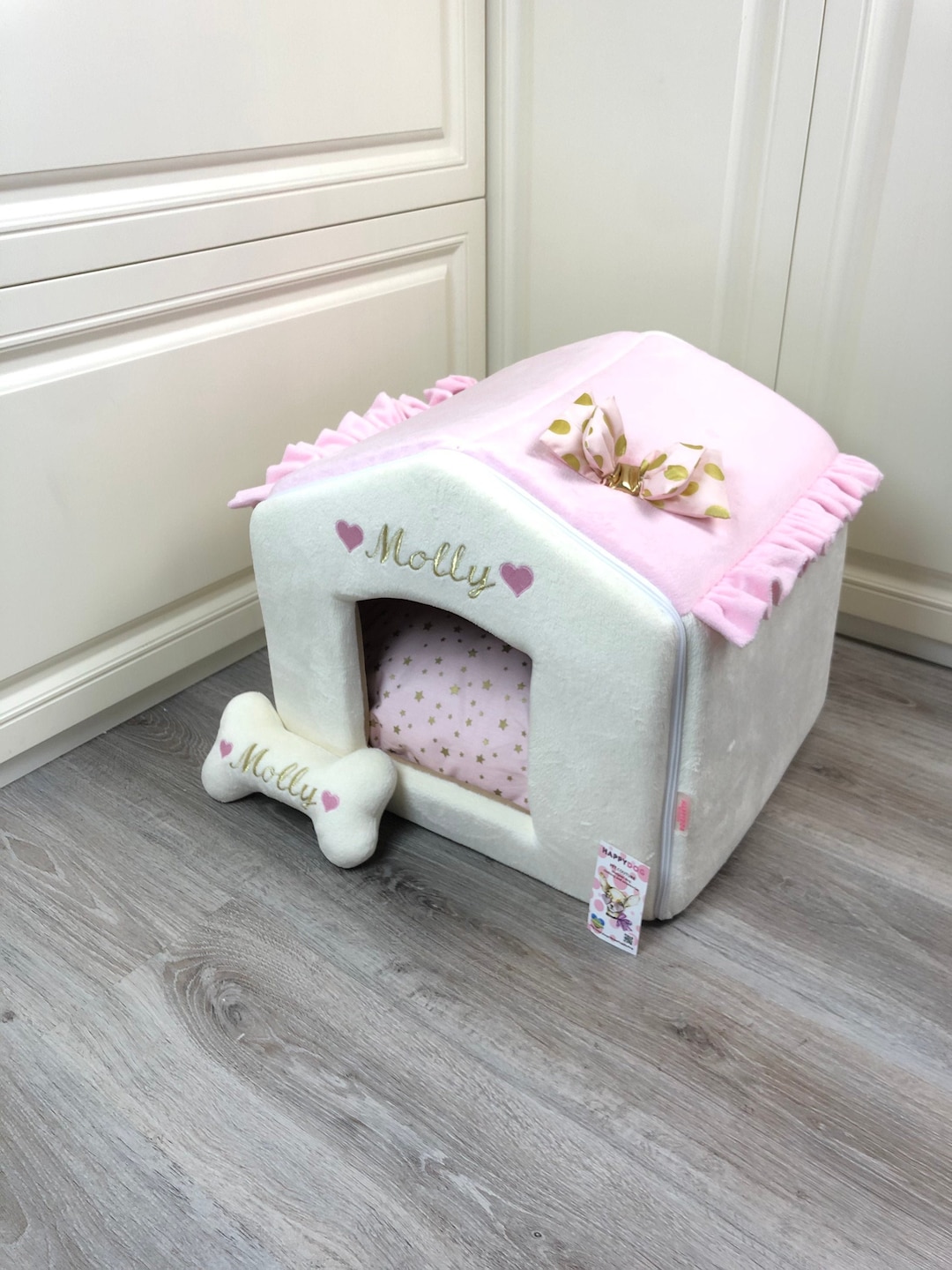 Pink Princess Dog House: Handmade Couture Pet Bed With Crown - Etsy