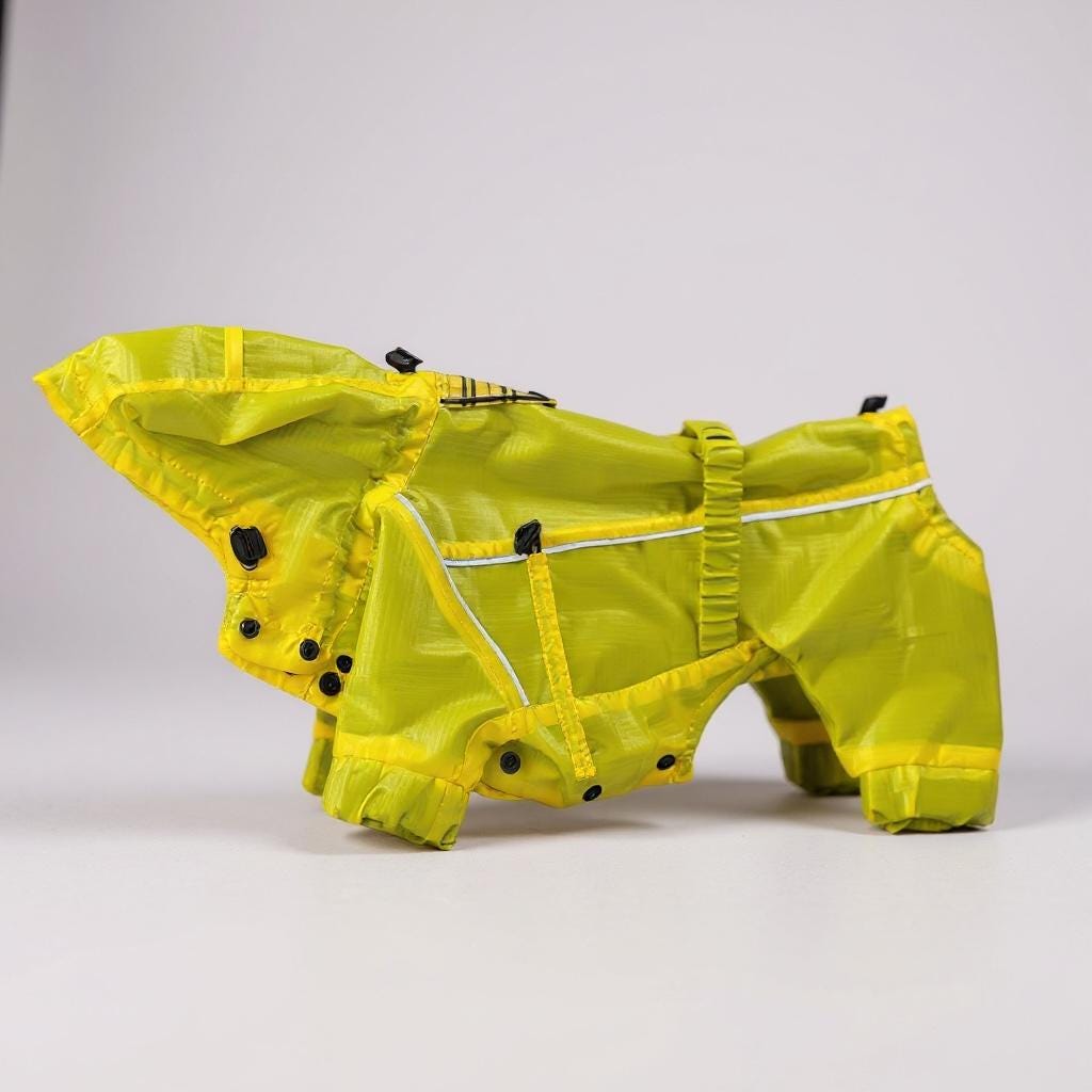 Yellow Dog Raincoat: Custom Wind Resistant Puppy Coat - Etsy