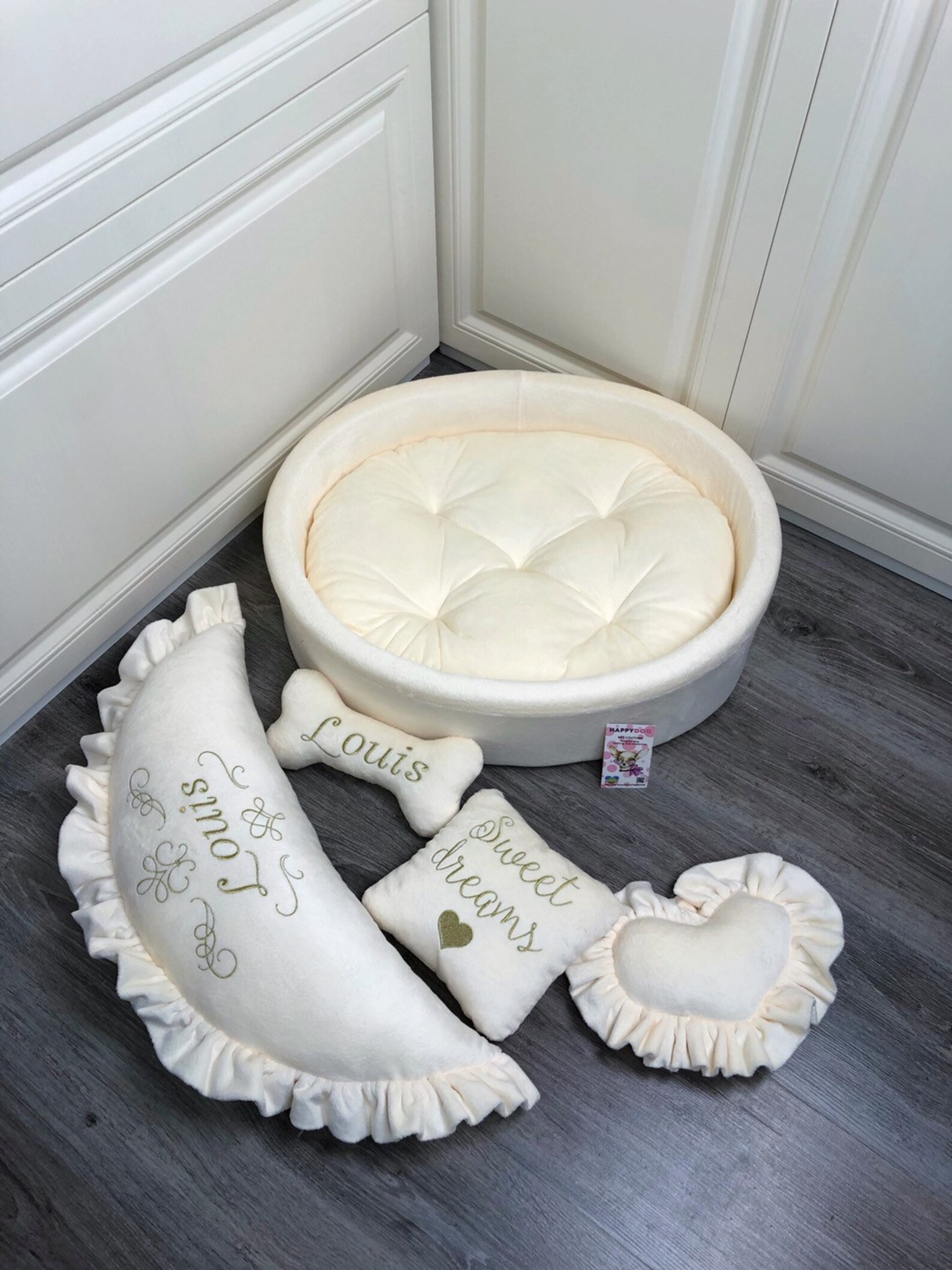 Cream and Gold Designer Dog Bed Prince Dog Bed Princess Bed | Etsy