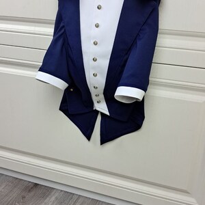 Navy Blue Dog Tuxedo With Sky Blue Bow Tie Dog Wedding Attire Formal ...