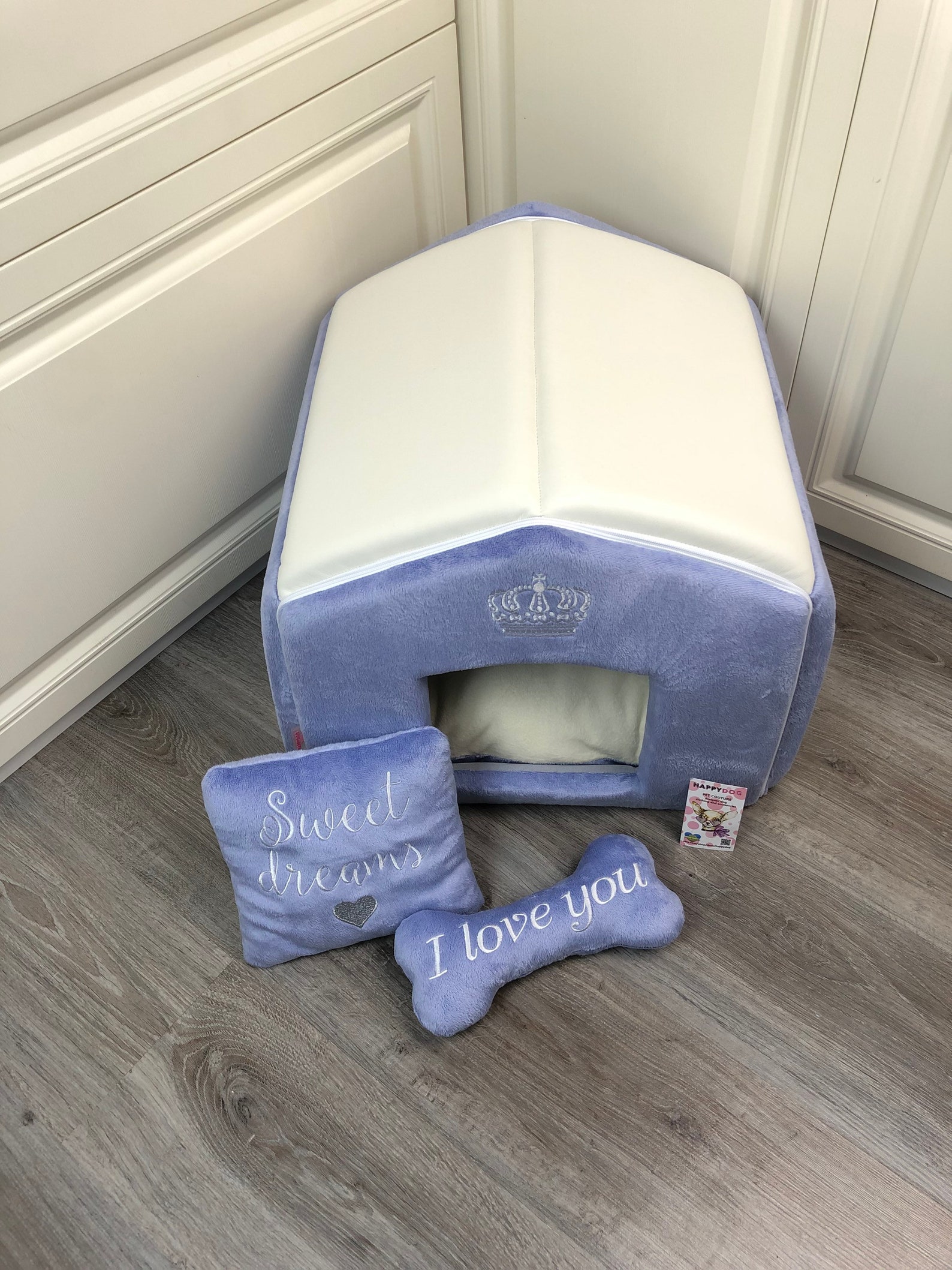 Cream and Lavender Designer Dog House Luxury Dog Bed Princess - Etsy