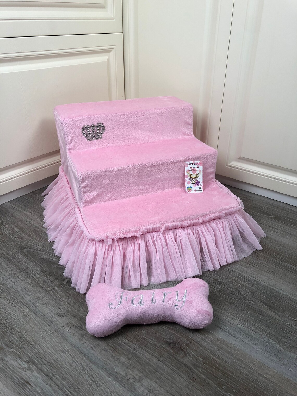Ballerina pink dog steps Dog ramps Dog stairs in pink Dog | Etsy