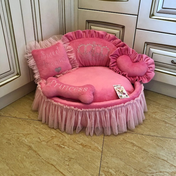 Pink Dog Bed - Etsy