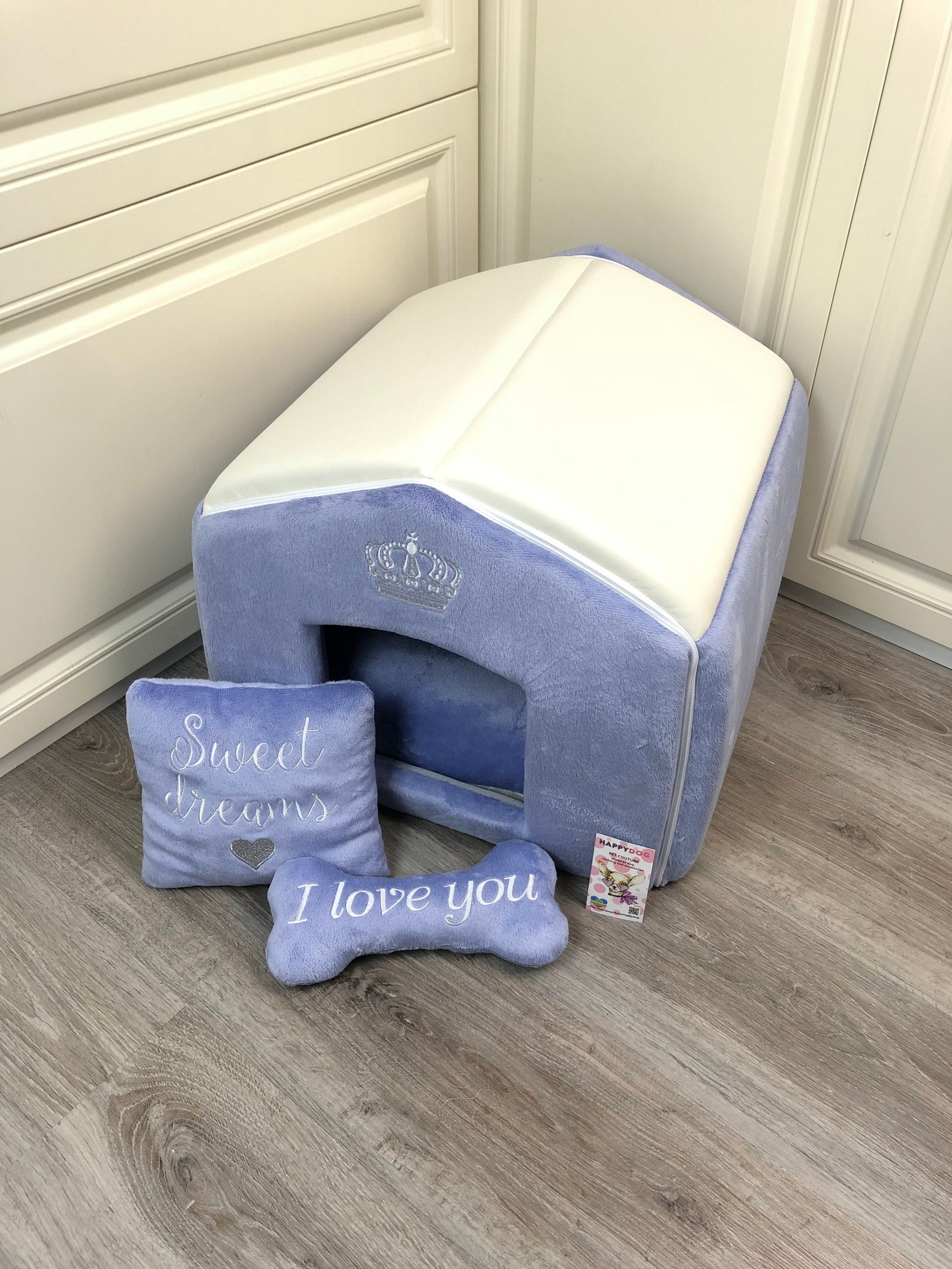 Cream and Lavender Designer Dog House Luxury Dog Bed Princess | Etsy