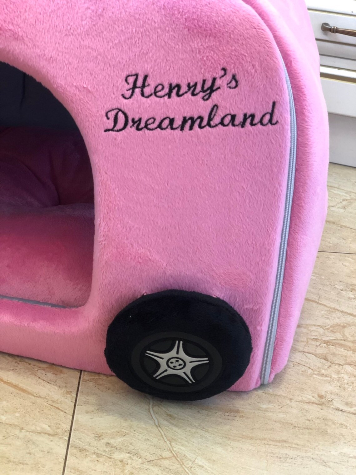 Pink Dog Caravan With Wheels Customized Luxury Dog Car Bed - Etsy