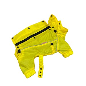 Yellow Dog Raincoat With Back Closure – Waterproof Jacket for All ...