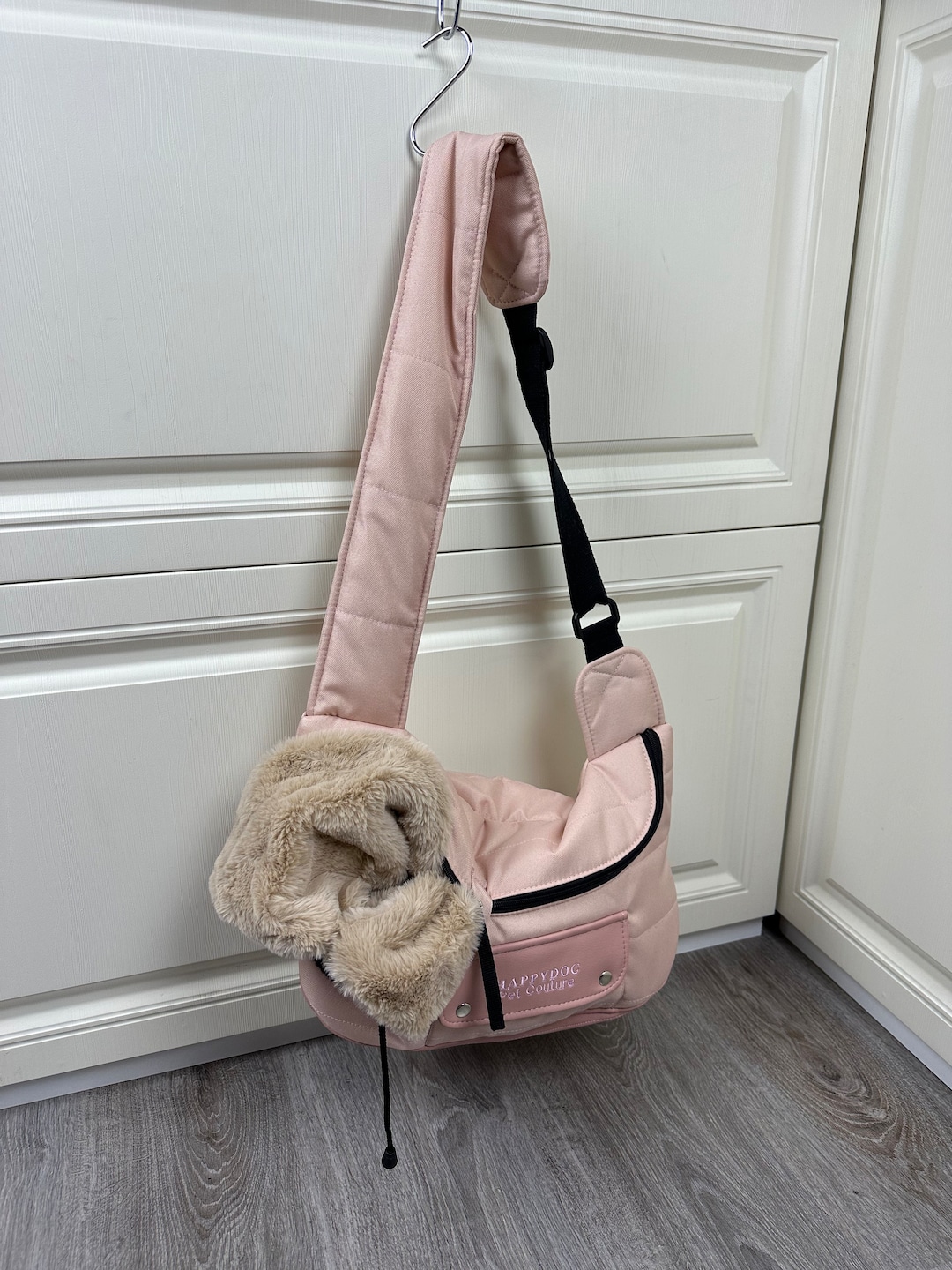 Blush Pink Sling Dog Carrier Winter Dog Bag Puppy Soft Carrier ...