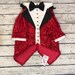 Red Sequins Dog Tuxedo With Black Bow Tie Dog Wedding Attire - Etsy